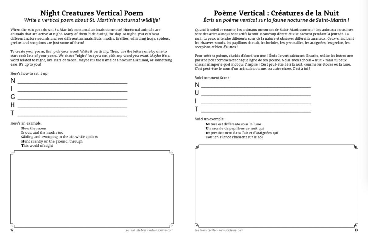 Night Creatures Vertical Poem – Poème Vertical : Créatures de la Nuit ...